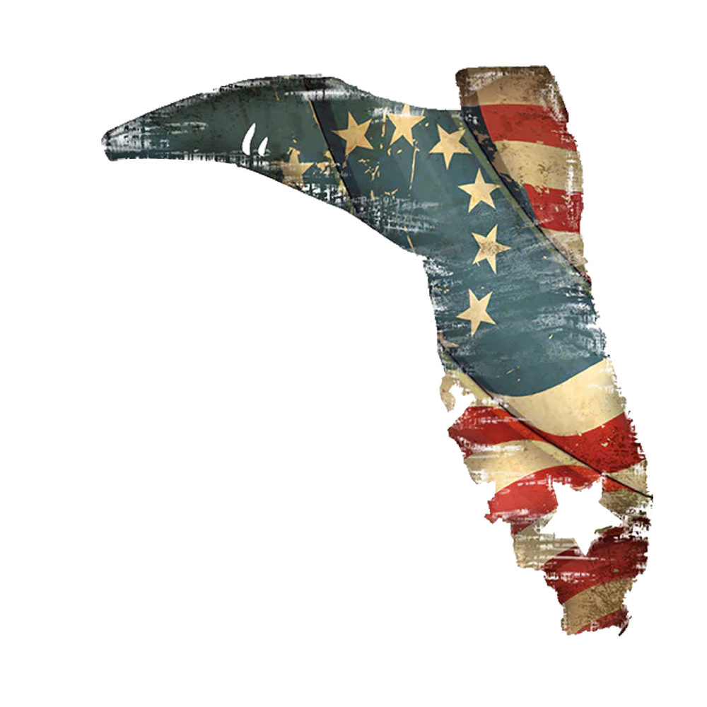 AMERICAN FLAG DECAL – Florida Cracker Style