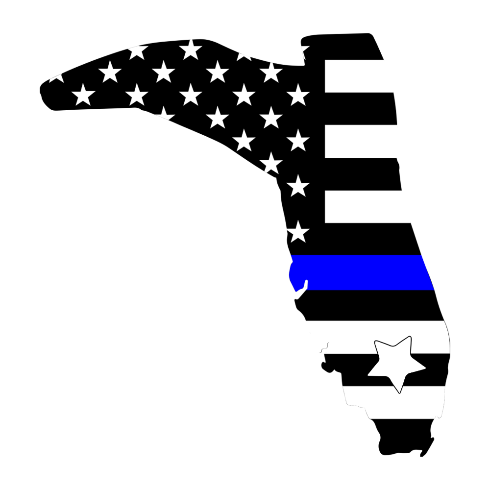 POLICE FLAG DECAL – Florida Cracker Style