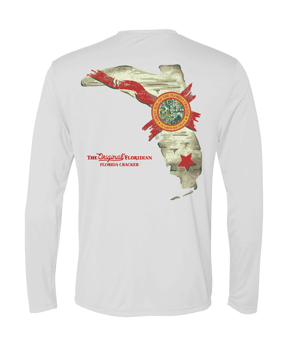 FL FLAG GREY-MICRO – Florida Cracker Style