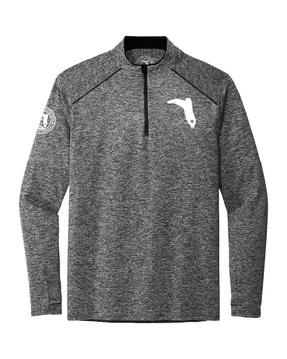 PULLOVER - HEATHER BLACK - 1/4 ZIP – Florida Cracker Style