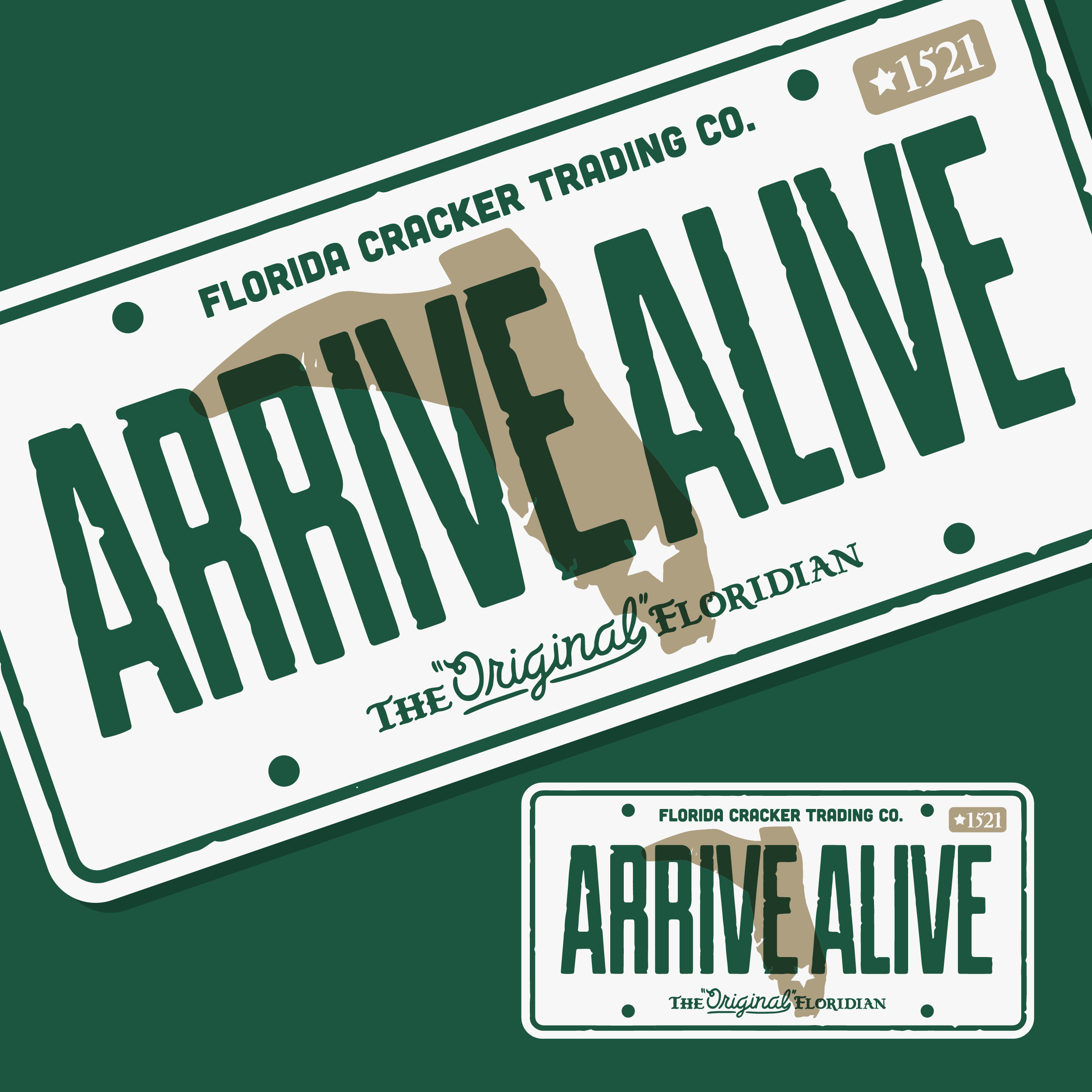 "Arrive Alive"- Collectible Car Accessory – Florida Cracker Style