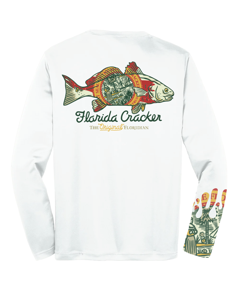 FISH COLLECTION REDFISH STATE MICRO - WHITE – Florida Cracker Style